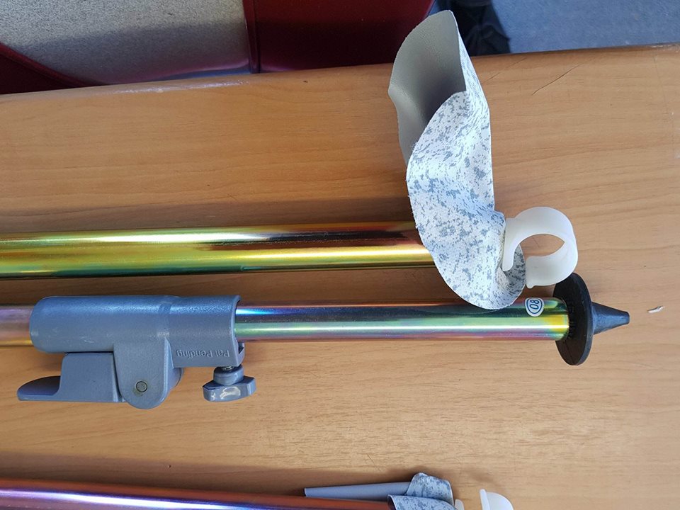 AP3 UK Awning Vertical Wall Pole with Foot & Steel Screw Clamp ...