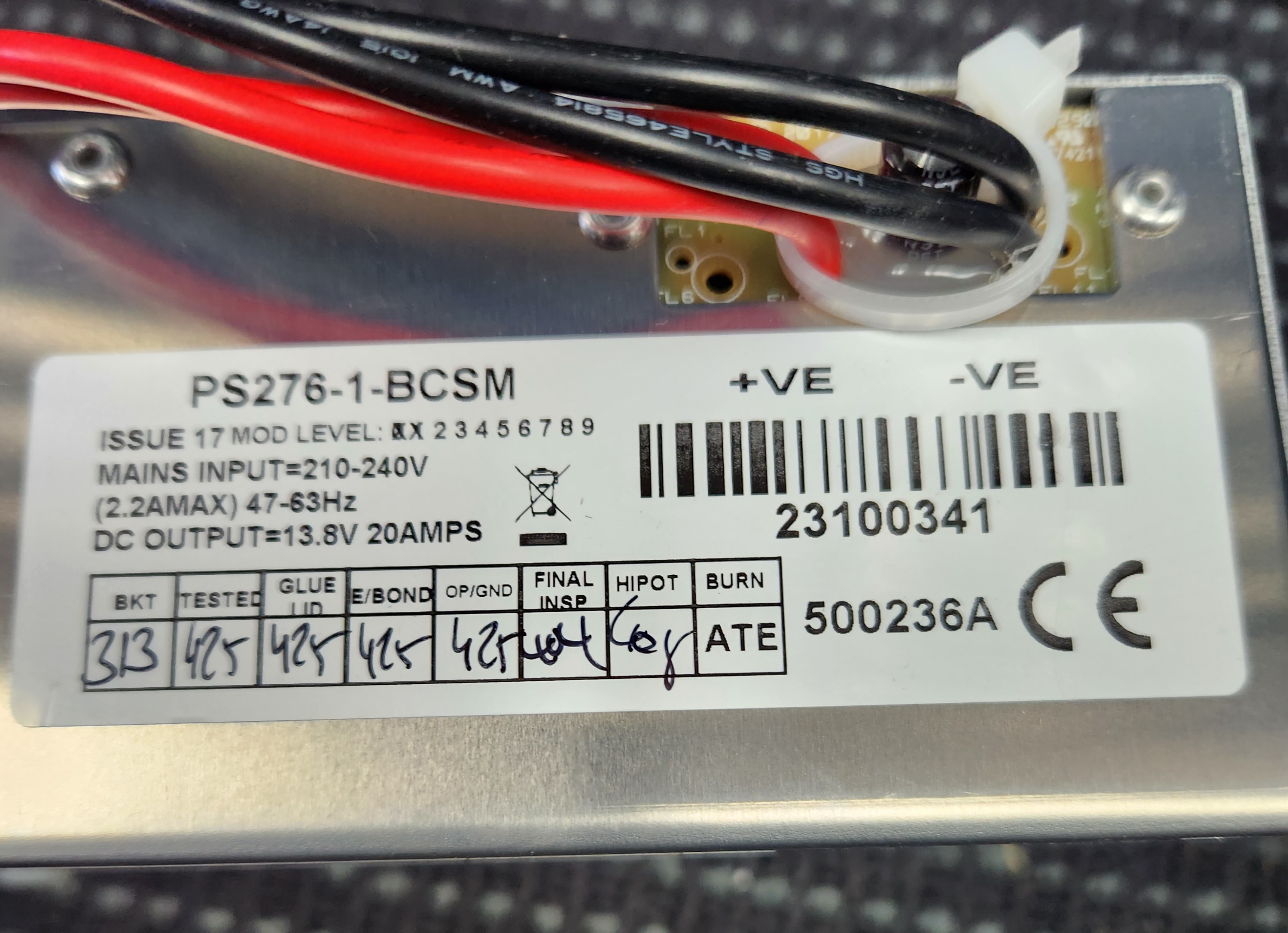 BCT1 20 Amp Power Unit Transformer/Battery Charger ... 1 PLUG ...