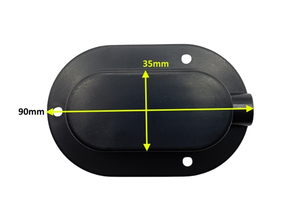 PS33 Cable Entry Cover Black - Affordable Caravans
