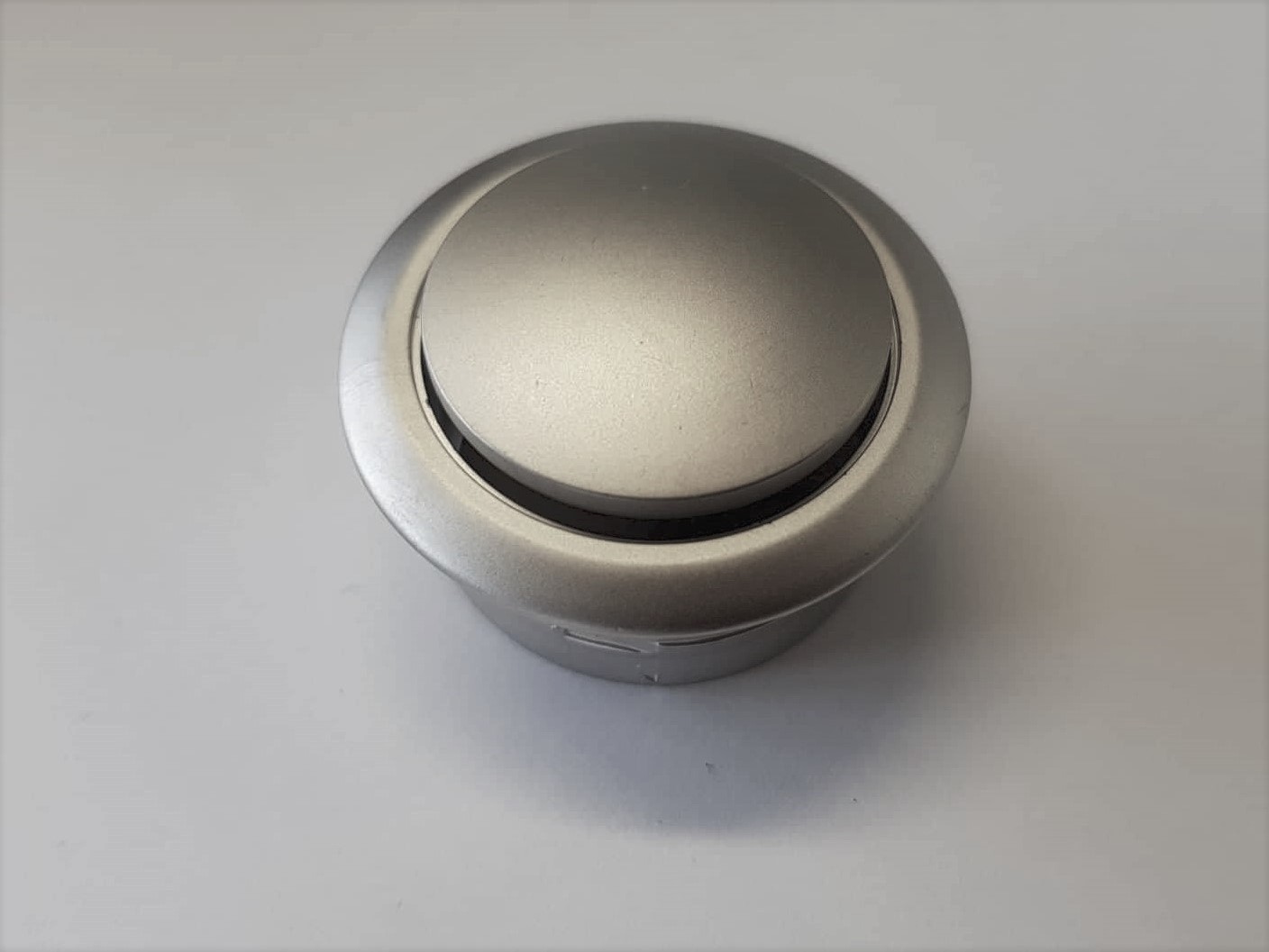 CHK37 ... Push Button Knob Satin / Silver - Affordable Caravans