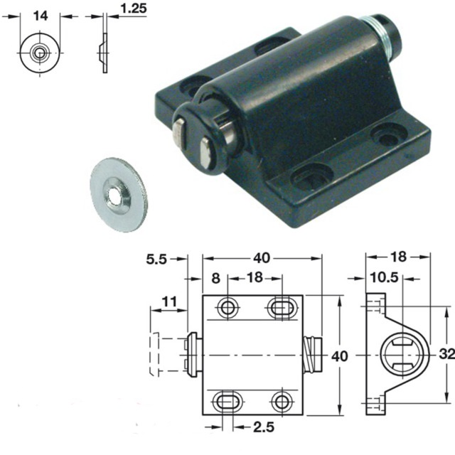 CHK11 Magnetic Pressure Catch - Affordable Caravans