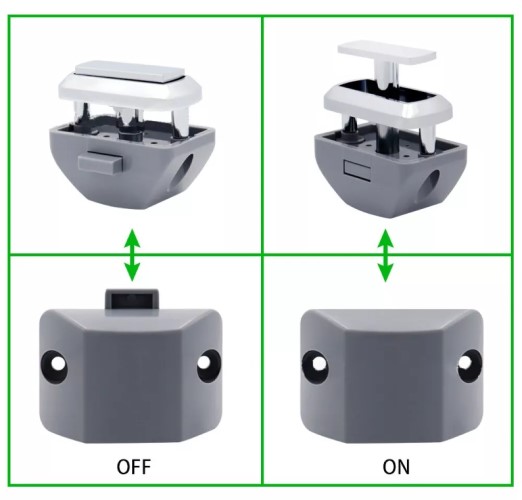 CHK29 SWIFT Push Button Door/Cupboard Lock - Quality Caravans and Spare ...