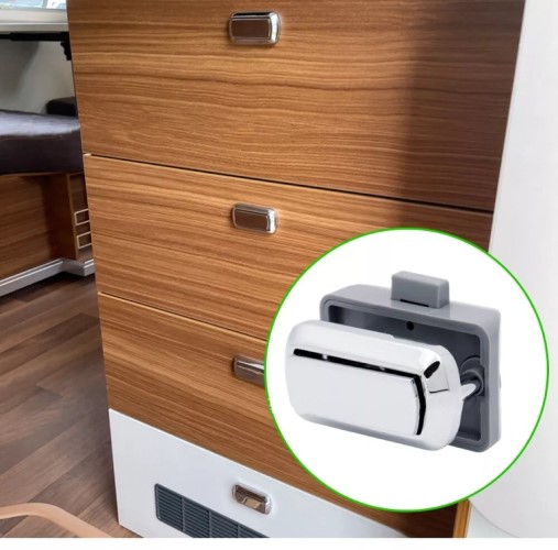 CHK29 SWIFT Push Button Door/Cupboard Lock - Affordable Caravans