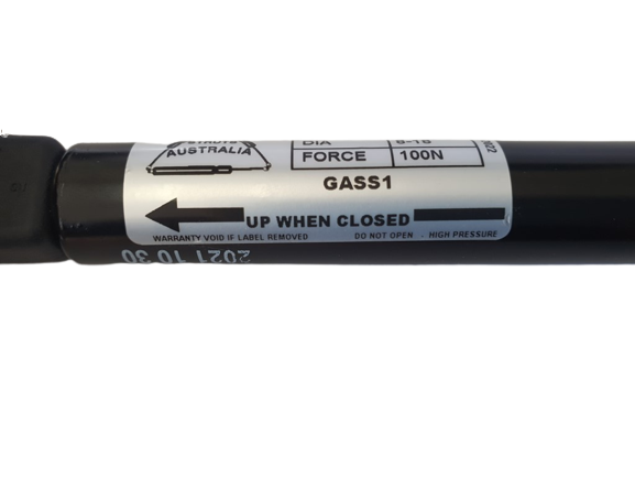 GS2 Gas Strut 100N 425mm 18mm Diameter (Front Locker) - Quality ...