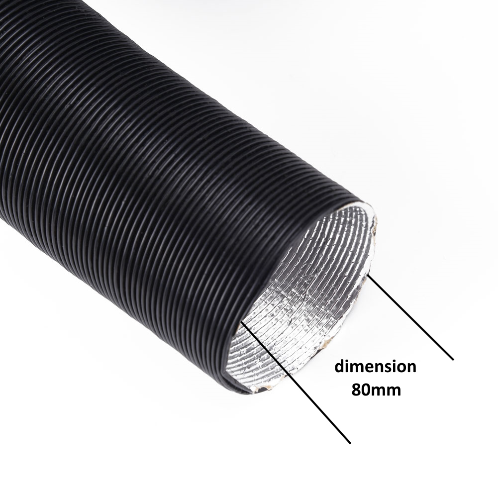 H38 ... Heater Flexible Ducting 80mm Black/Sold Per Metre - Affordable ...