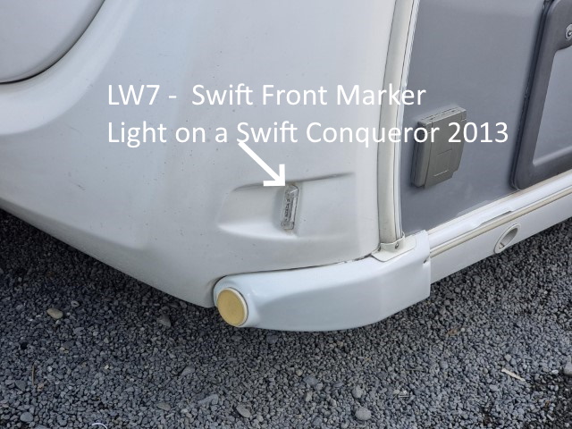 LW7 SWIFT Front Marker Light .......... 65mm x 16mm - Affordable Caravans