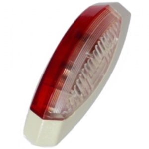 L7 Red/Clear Oval Side Marker Light Complete - Affordable Caravans