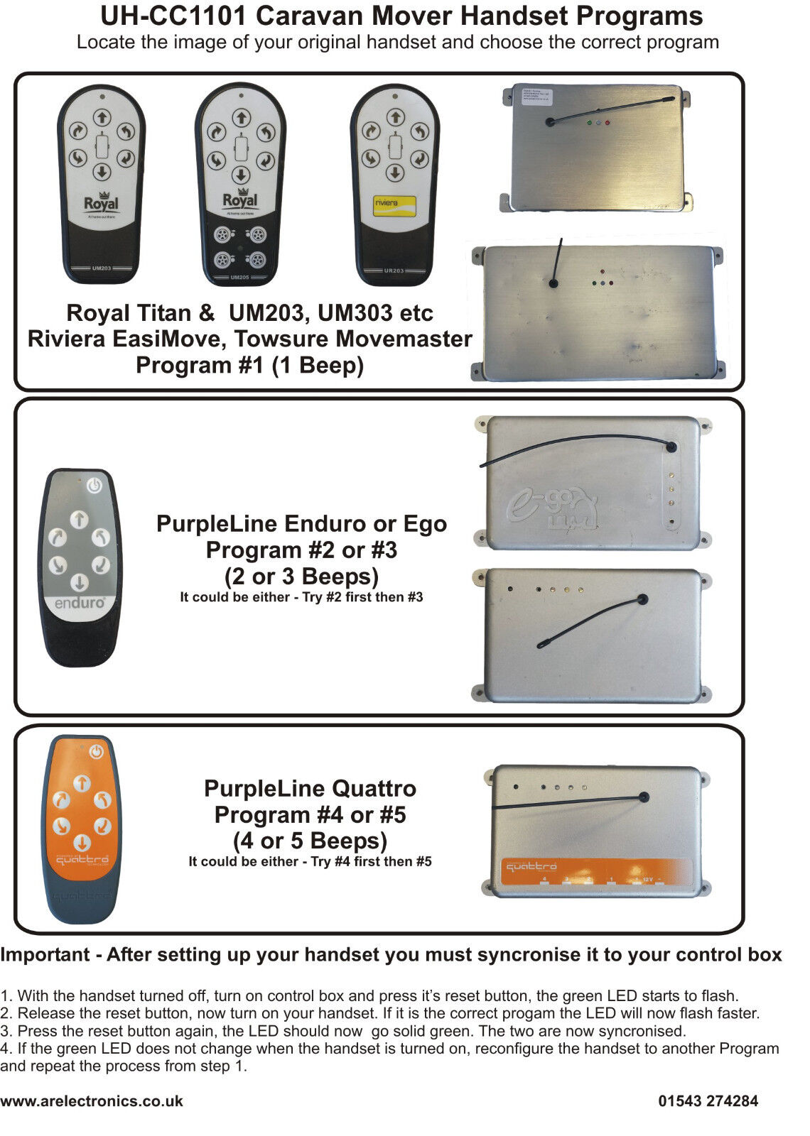 MMR7 Universal Remote for Various Motor Movers - Affordable Caravans