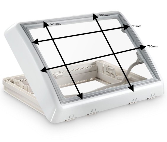 RH12 Midi Heki Roof Hatch by Dometic 700mm x 500mm - Quality Caravans ...