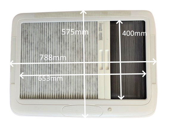 RH12B ... Heki Midi Blind and Flyscreen -Dometic - with LED in Internal ...