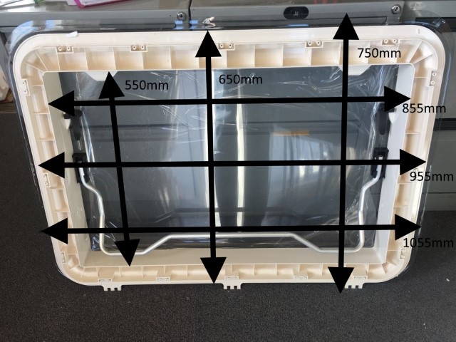 RH13 Heki 2 Roof Hatch by Dometic 960mm x 655mm - Affordable Caravans