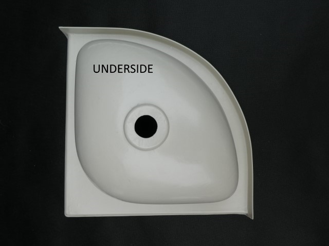 SB2I Hand Basin Corner IVORY 290mm x 290mm - Affordable Caravans