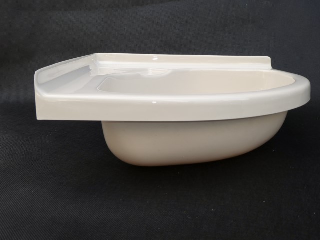 SB3I Hand Basin Corner IVORY Large 360mm x 360mm - Affordable Caravans