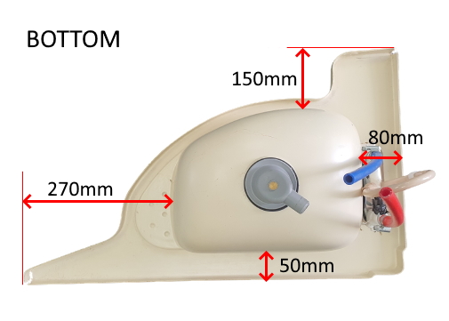 SBSH5 Hand Basin SECOND HAND ... 660L x 380W x 150D - Affordable Caravans