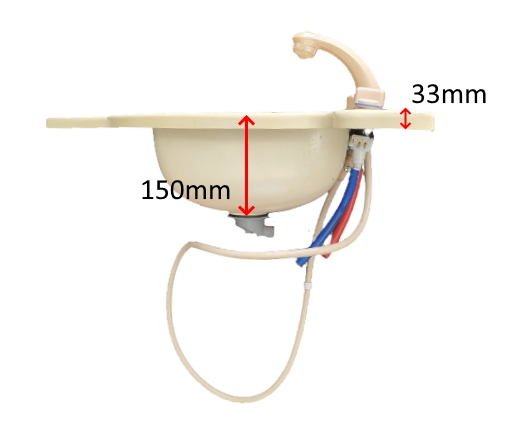 SBSH5 Hand Basin SECOND HAND ... 660L x 380W x 150D - Affordable Caravans