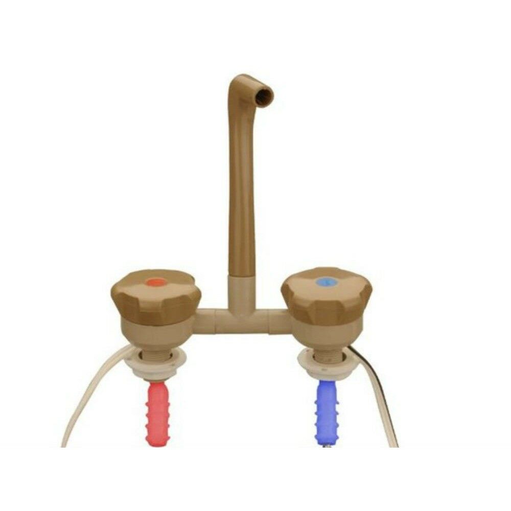 T20 Double Mixer Tap With Microswitch - Affordable Caravans