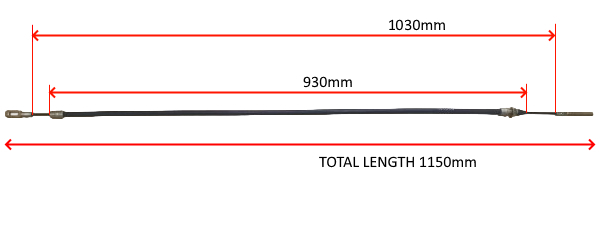 BC21 Brake Cable THREADED & Hook, 930/1150 - Quality Caravans and Spare ...