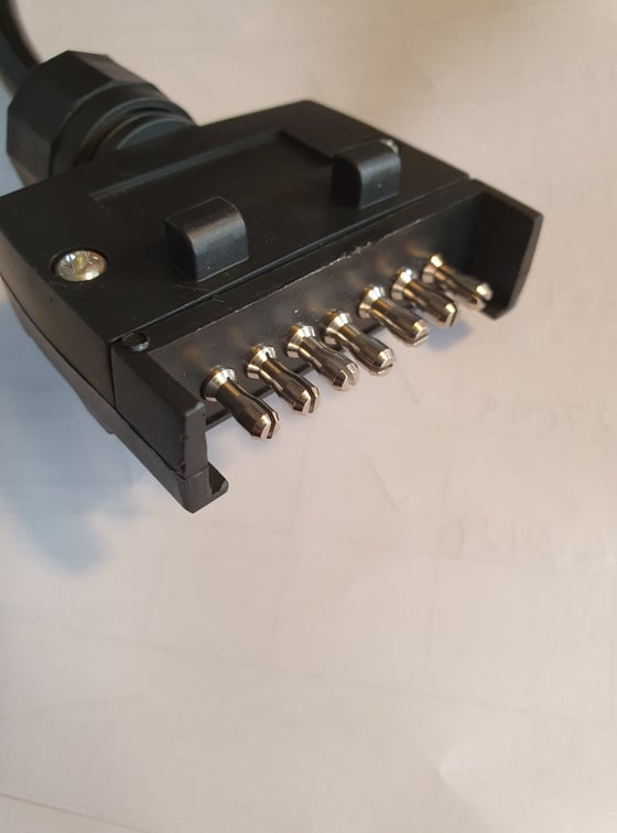 PS41 Towing Plug Adaptor 13 Pin Round Female Socket to 7 Pin Flat Male ...