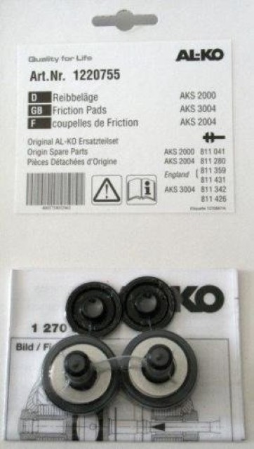 CFP5 Alko Coupling Friction Pads AKS2000-2004-3004 - Affordable Caravans