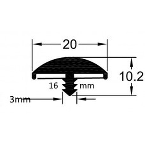 WT8 T' Plastic Edging knock in for 16mm edge - Quality Caravans and ...
