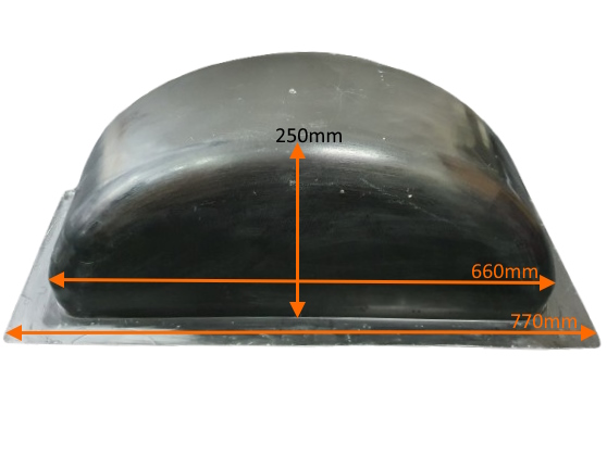 AB2 Wheel Arch Liner (Box Only Measurement) 660mm(L) 250mm(H) 250mm(W ...