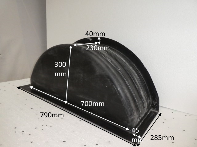 AB24 Wheel Arch Liner (Box Only Measurement) 700mm(L) x 300mm(H) x ...