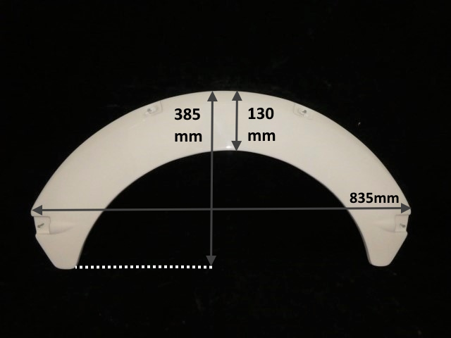 WGA05 ABBEY Wheel Guard/Flare (WHITE) ............ (NEW ...