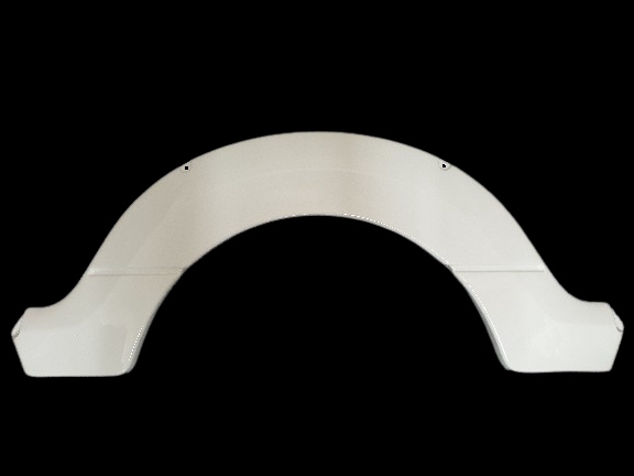 WGBE04 BESSACARR Wheel Guard/Flare (WHITE) (NEW) 2008 Onwards (Modified ...