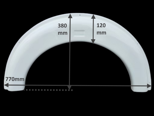 WGCP05 ... COMPASS Wheel Guard/Flare (WHITE) ............ (NEW) 770mm x ...