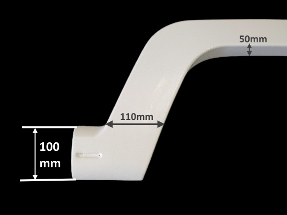 WG26SG Wheel Guard/Flare (WHITE) ..... (SECOND GRADE) 925mm x 340mm ...