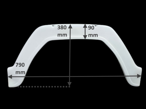 WGST04 STERLING Wheel Guard/Flare (WHITE) .......... (NEW) 790mm x ...