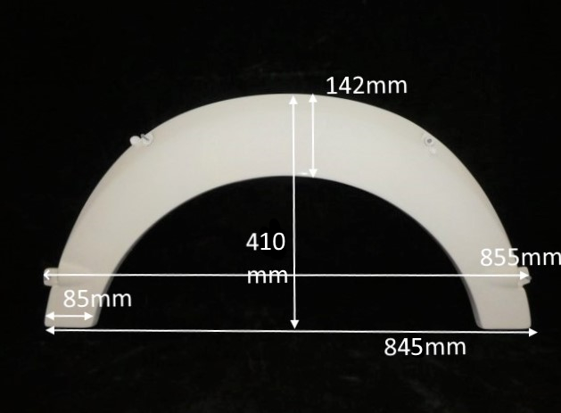 WGSW02 SWIFT Wheel Guard/Flare (WHITE) ......... (NEW) ......... 845mm ...