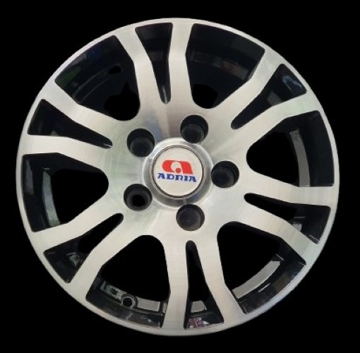 WAAD29 ADRIA Alloy Wheel BLACK/SILVER 14" 5 Stud Rim Only (REFURBISHED ...