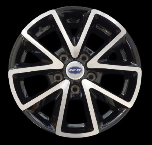 WAB83 BAILEY Alloy Wheel BLACK & SILVER 15" 5 Stud Rim Only ...
