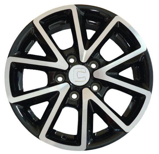 WACH83 COACHMAN Alloy Wheel BLACK & SILVER 15" 5 Stud Rim Only ...