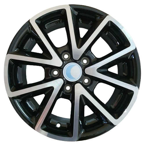 WAL83 LUNAR Alloy Wheel BLACK & SILVER 15" 5 Stud Rim Only ...