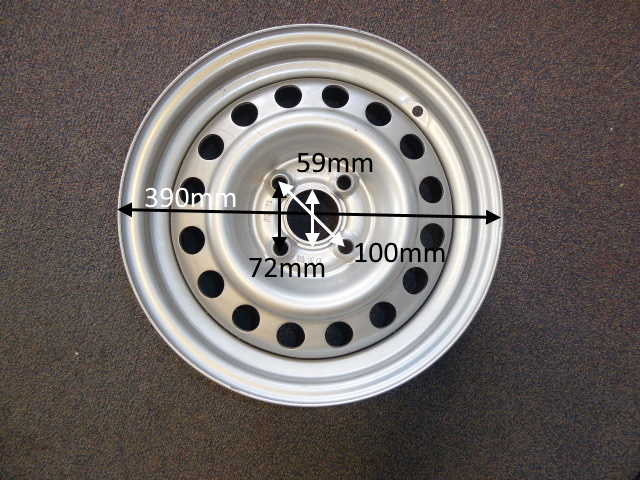 WR14/4 14'' 4 Stud Wheel Rim for UK Caravans NEW - Affordable Caravans