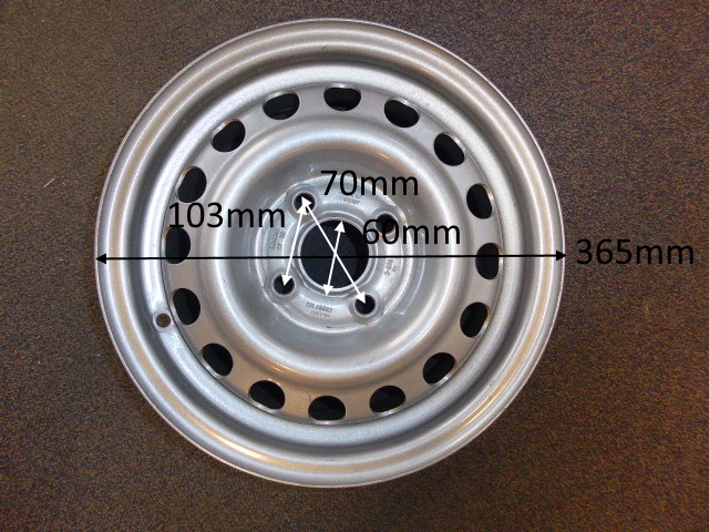 WR13/4 13'' 4 Stud Wheel Rim for UK Caravans NEW - Quality Caravans and ...