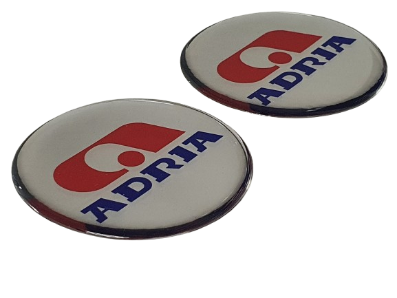 WCD5 ADRIA Wheel Centre Cap Dome Decals (PAIR) - Affordable Caravans