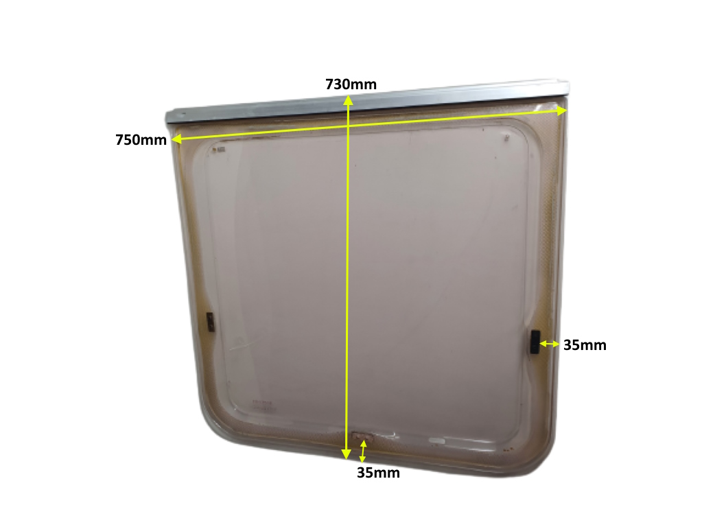 WMF750 ... Window Middle Front 1996 Vanroyce UK Caravan 750mm x 730mm ...