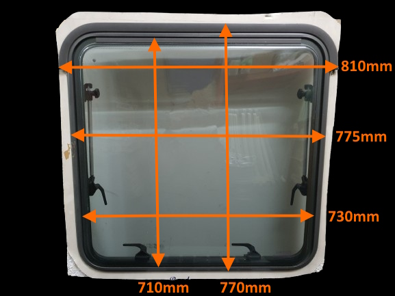 WMF810A ..... BAILEY 2010 Middle Front Window & Frame SECOND HAND ...