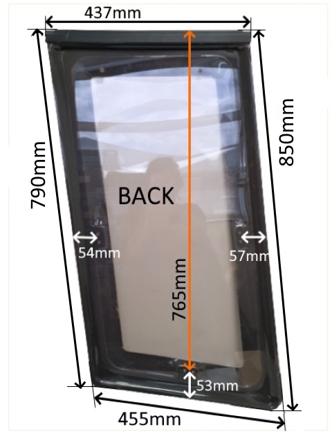 WFD437 ... Caravan Window Front Doorside 437mm x 850mm - Quality ...