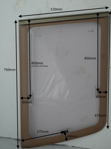 WFDA510 ... Window (ABBEY) 1994 Front Doorside (510mm x 750mm ...