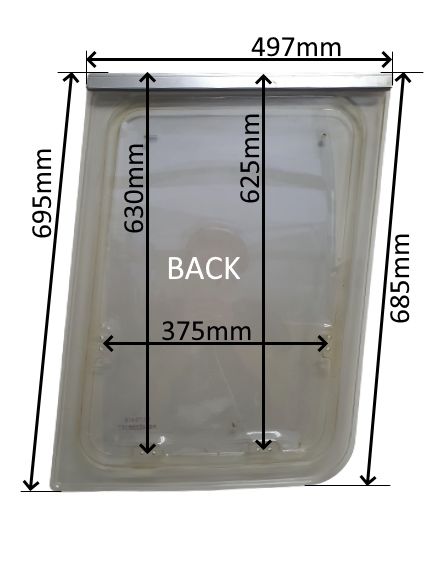 WFOA497 ... ABBEY 1998 Front Offside Window (497mm x 695mm ...