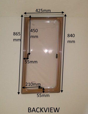 WFOC425 ... Window (COMPASS) 1998 Front Offside (425mm x 865mm ...