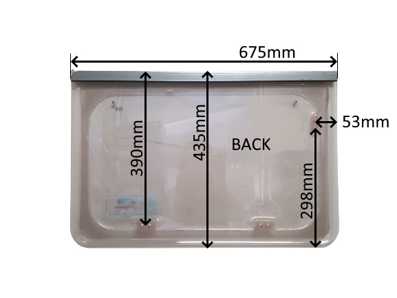 WSC675 ... Window (SIDE) (1992 COMPASS) SECOND GRADE but USABLE 675mm x ...