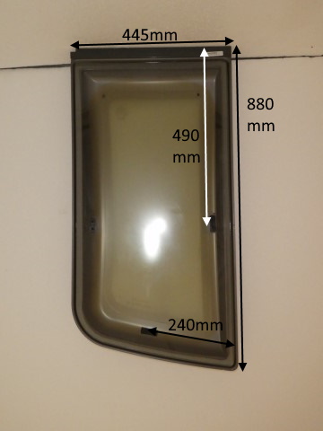 WFDC445 ... Window (COACHMAN) 2013 Front Doorside (445mm x 880mm ...