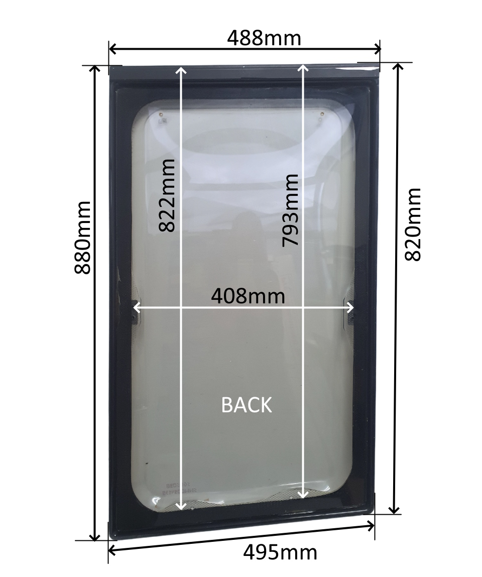 WFOB488 ... BESSACARR 1998 Front Offside Window ............ 488mm x ...