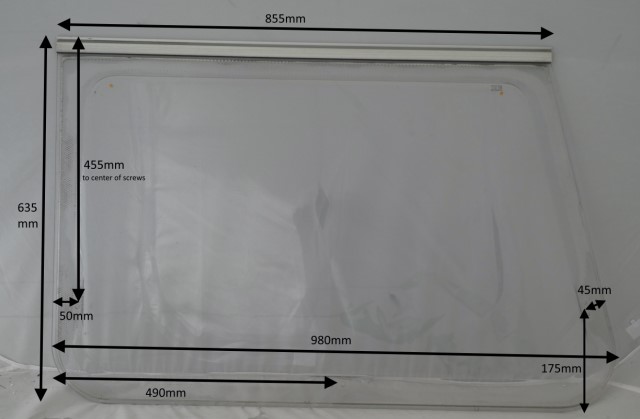 WS980B ... Window (SIDE) UK Caravan (980mm x 635mm) - Affordable Caravans